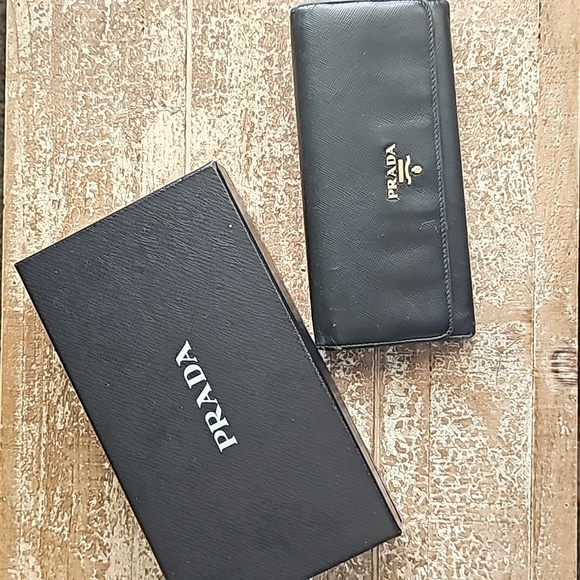 Prada | Bags | Prada Tri Color Snap Wallet | Poshmark